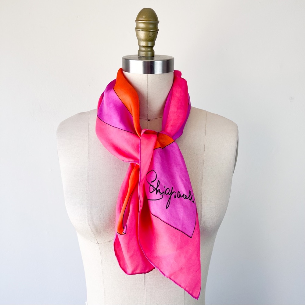 Schiaparelli Late 60s / Early 70s Mod Silk Scarf - Gem